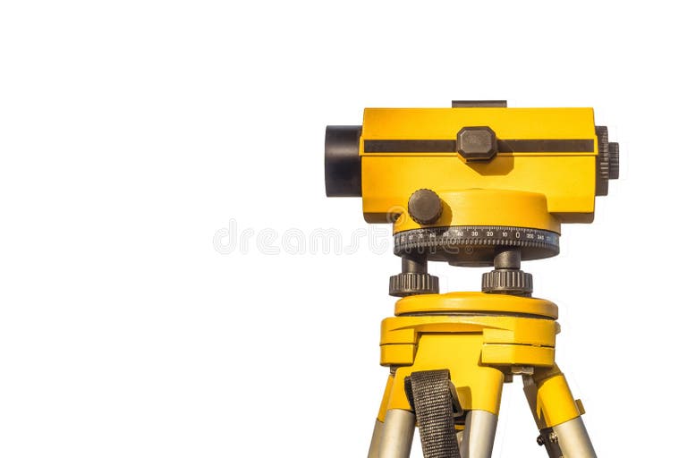 Geodetic Optical Level Isolated on a White Background. Construction ...