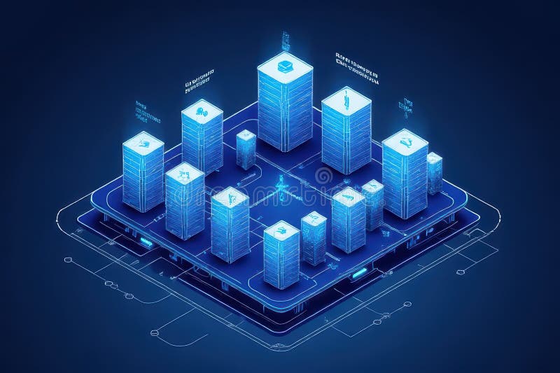 Geodns Hosting Infrastructure Diagram Stock Illustration - Illustration ...