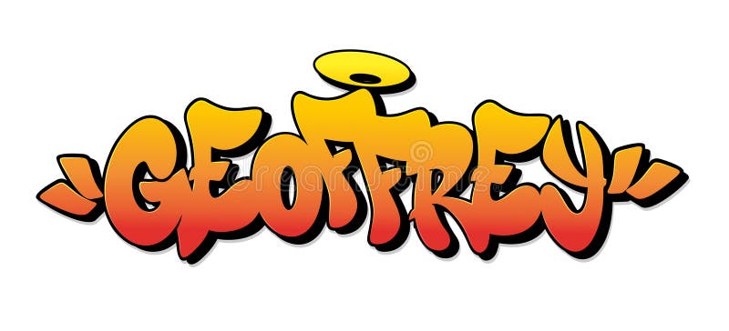 Geoffrey Name in Graffiti Style. Vector Illustration. Stock Vector ...