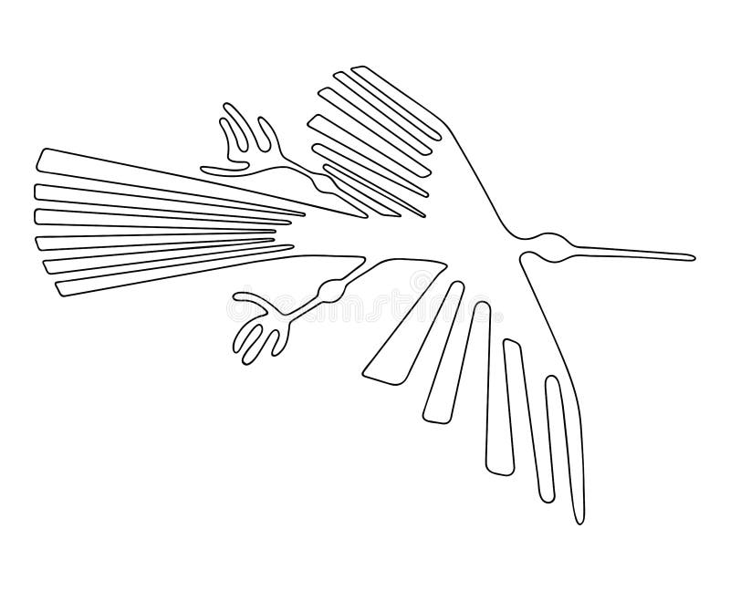 Geoglyph of the Condor from Nazca Stock Vector - Illustration of lines ...