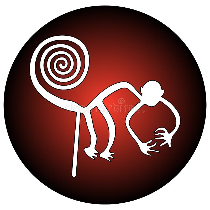 Geoglyph of the Monkey, the Nazca Lines, Nazca Desert, Peru Stock ...