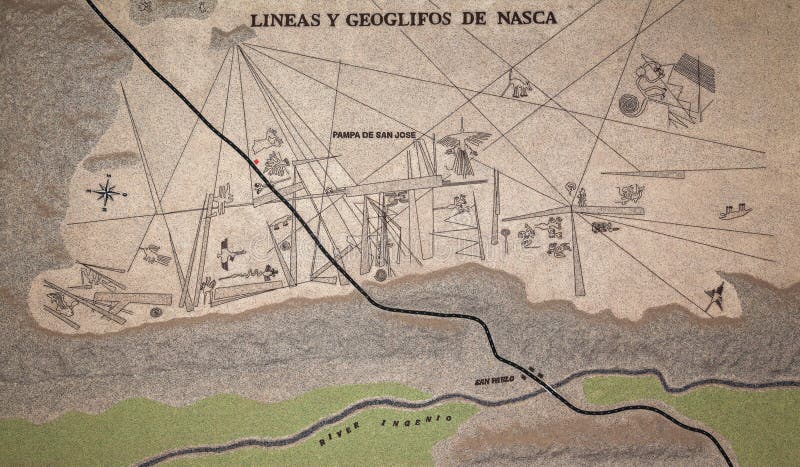 Geoglyphs of Nazca stock illustration. Illustration of lines - 122853539