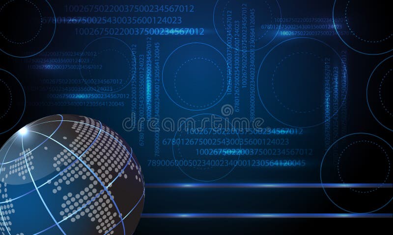 Vector Digital Business Geographic Background with Globe Image with ...