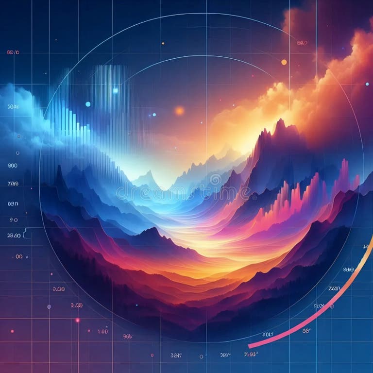 Geographic Heat Map, Ai Generated Image Stock Illustration ...