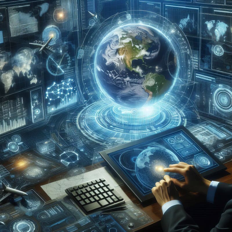 Geographic Information System Banner with Icons in 3D Style Stock ...