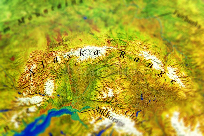 alaska range peaks map