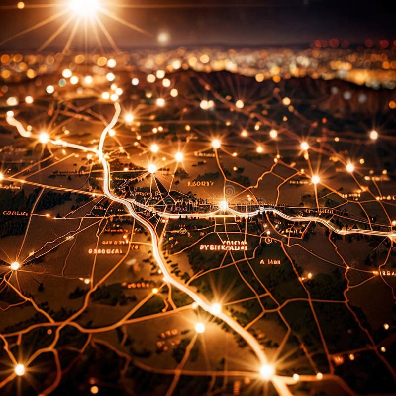 Geographic Map, Virtual Representation of Land Geography Topography ...