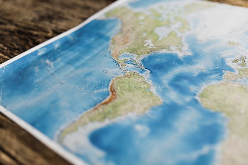 Geographic Map of the World Stock Photo - Image of geography ...