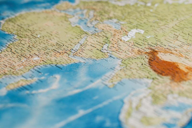 Geographic Map of the World Stock Photo - Image of paper, travel: 273468738