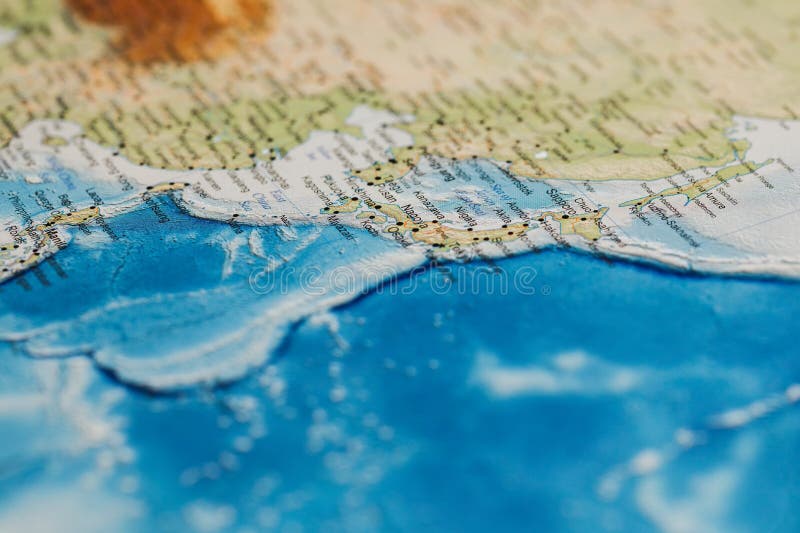 Geographic Map of the World Stock Photo - Image of atlas, city: 273468864