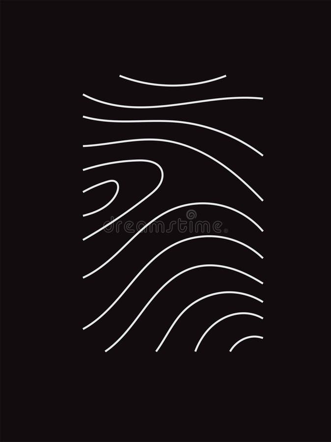 Geographic Mountain Relief. Abstract Lines Background Stock Vector ...