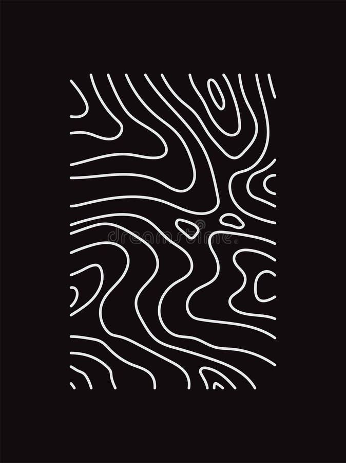 Geographic Mountain Relief. Abstract Lines Background Stock Vector ...