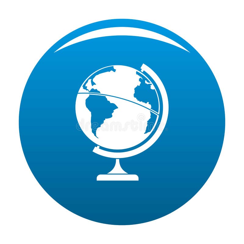 Geographic Planet Icon Blue Vector Stock Vector - Illustration of ...