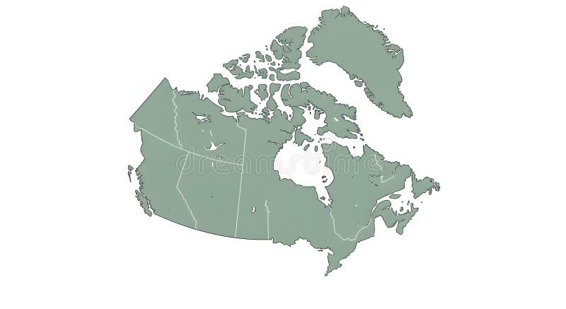 Geographic Representation of Canada Highlighting Provinces and ...