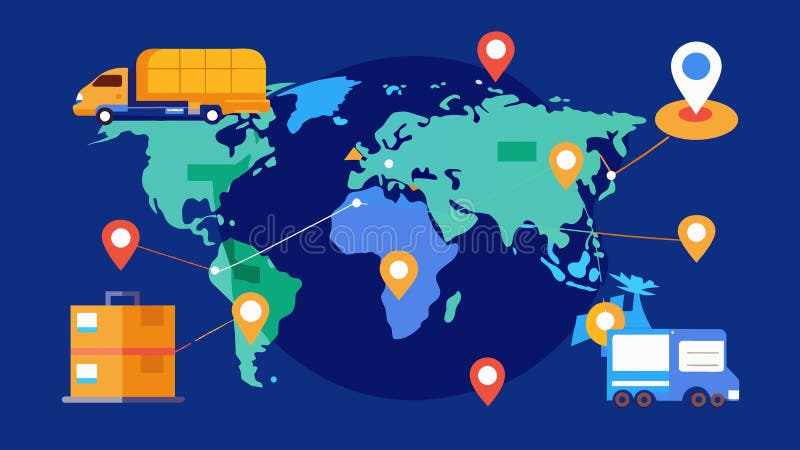 A Geographical Representation of Logistics Data Showcasing the Global ...