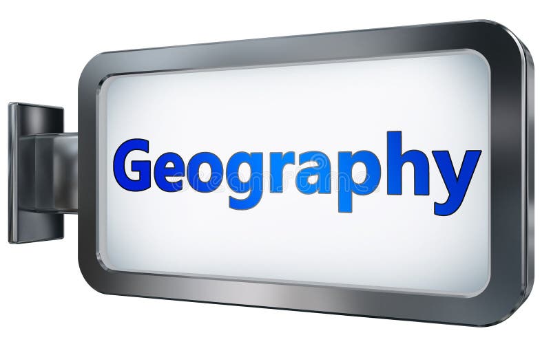 Geography on Billboard Background Stock Illustration - Illustration of ...