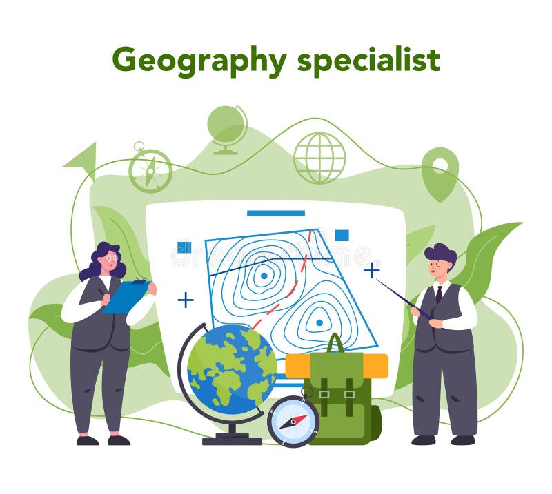 Geography Concept. World Map. Globalisation. Tiny People Study Atlas ...