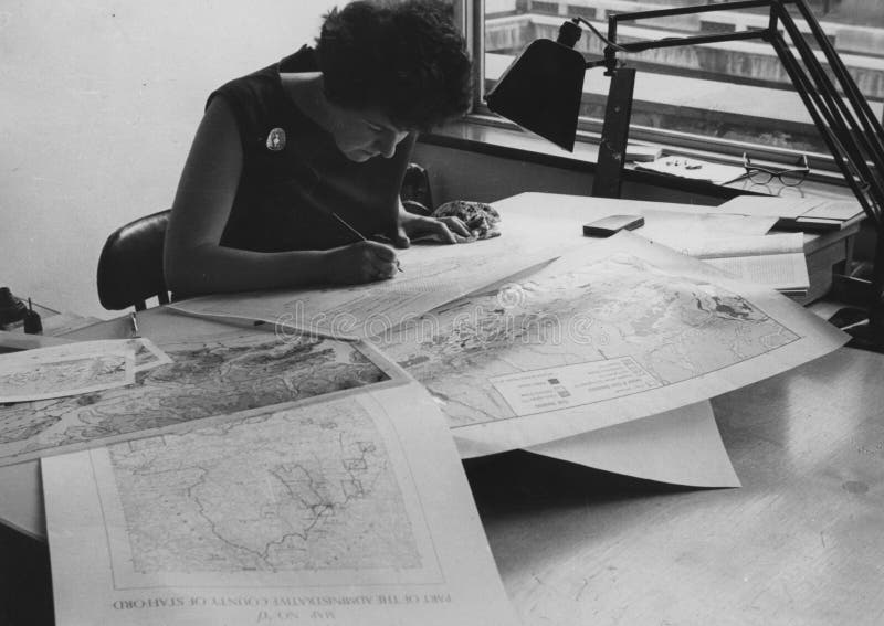 Geography Drawing Office, 1964 Picture. Image: 222382265