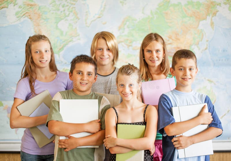 Students in a Geography Lesson Stock Photo - Image of white, indoors ...