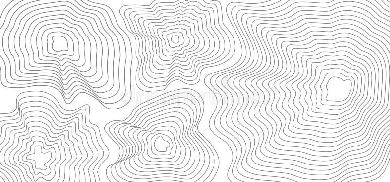 Geography Line Map with Topographic Map Background Stock Illustration ...