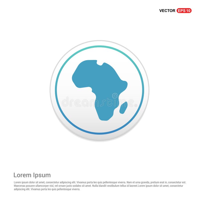 Geography Map Icon - White Circle Button Stock Vector - Illustration of ...