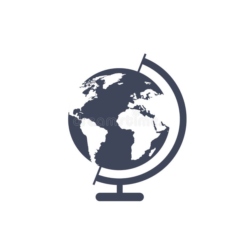 School Earth Globe Icon Color Outline Vector Stock Vector ...