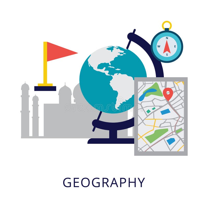 Logo for the Geography School Subject Stock Vector - Illustration of ...