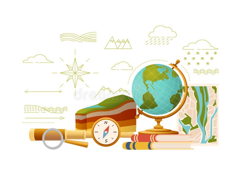 Geography Science Courses Online Education Concept or School Lesson ...