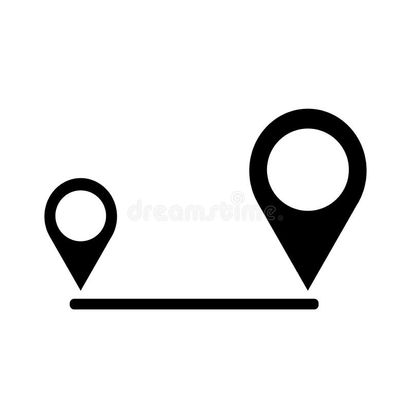 Geolocation Black Icon. GPS Location on the Map Stock Vector ...