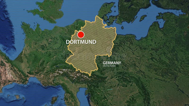 Geolocation of the City of Dortmund on the Map Stock Video - Video of ...