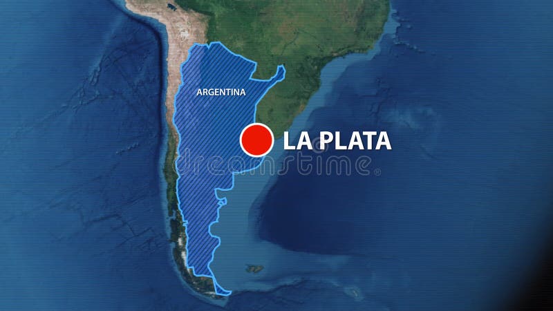 Geolocation of the City of La Plata on the Map Stock Footage - Video of ...