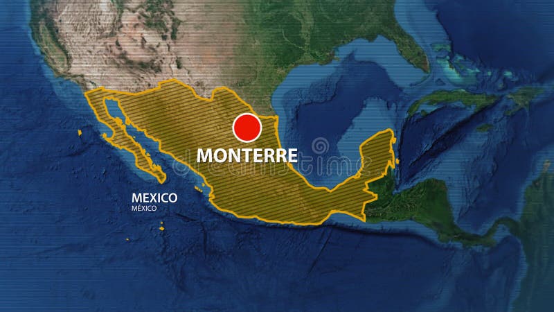 Geolocation of the City of Monterey on the Map Stock Footage - Video of ...