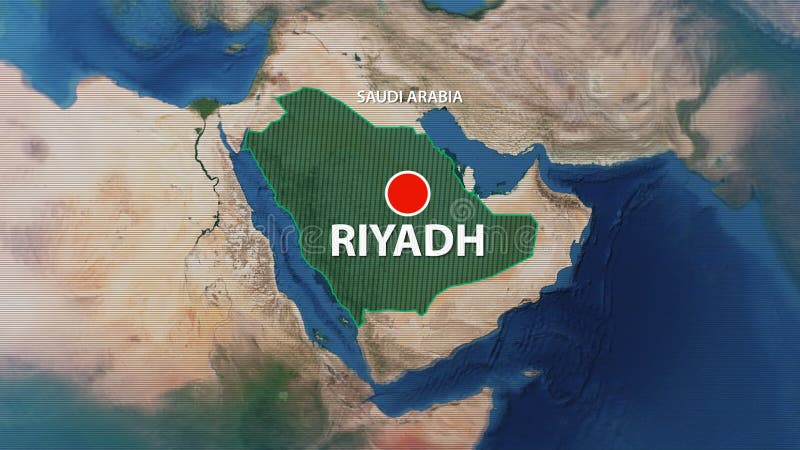 Ar Riyad Location. Saudi Arabia. Administrative Map Stock Footage ...
