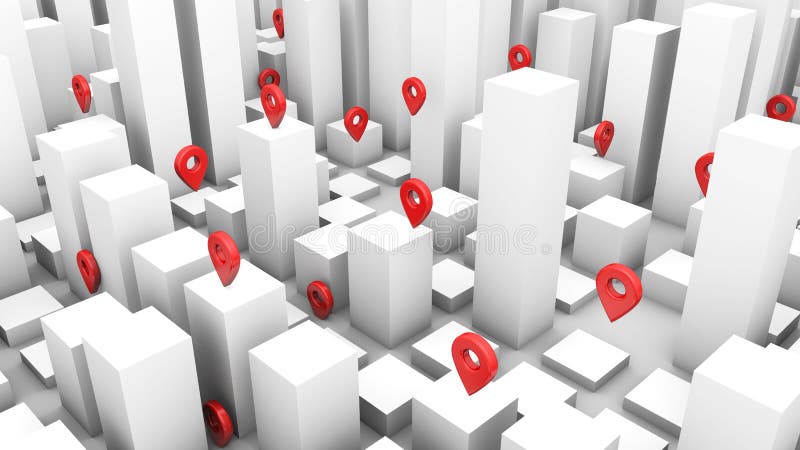 Geolocation concept stock illustration. Illustration of rendering ...