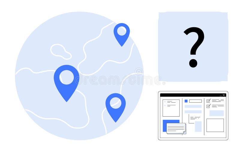 World Map Geolocation Mark Stock Illustrations – 585 World Map ...