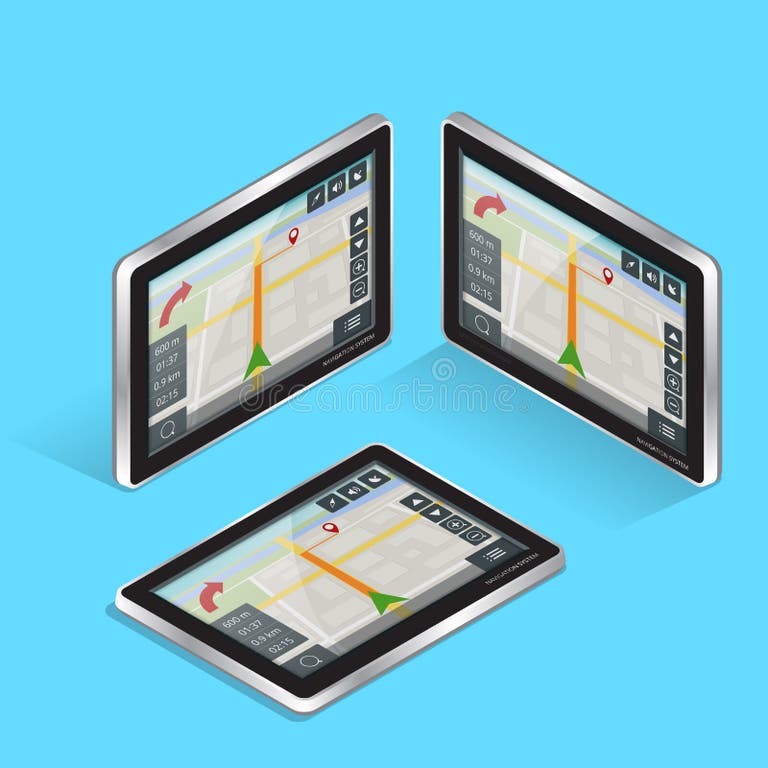 Geolocation Gps Navigation Touch Screen Tablet. Mobile GPS Navigation ...
