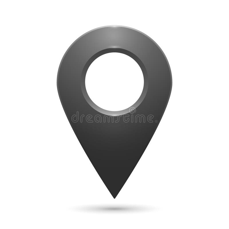 The Geolocation Icon is Blue with Highlights on a Transparent ...