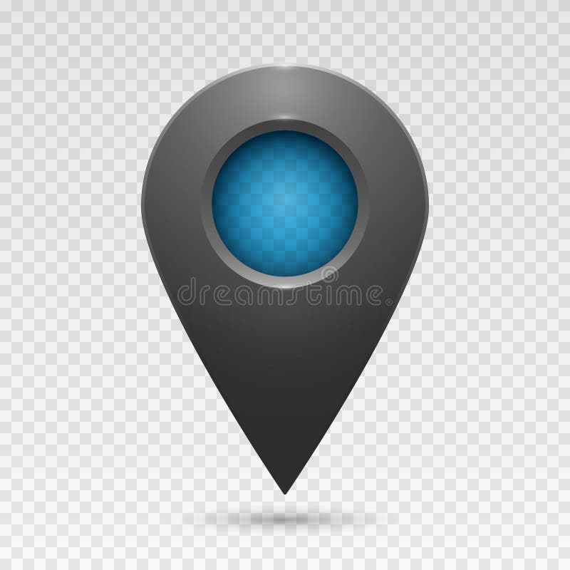 The Geolocation Icon is Dark Gray with Highlights and a Blue Insert on ...
