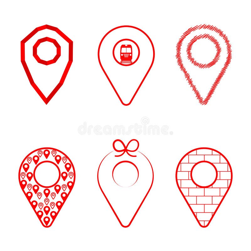 Geolocation Icon Pack. Set of Geolocation Signs with Icons for Your Web ...