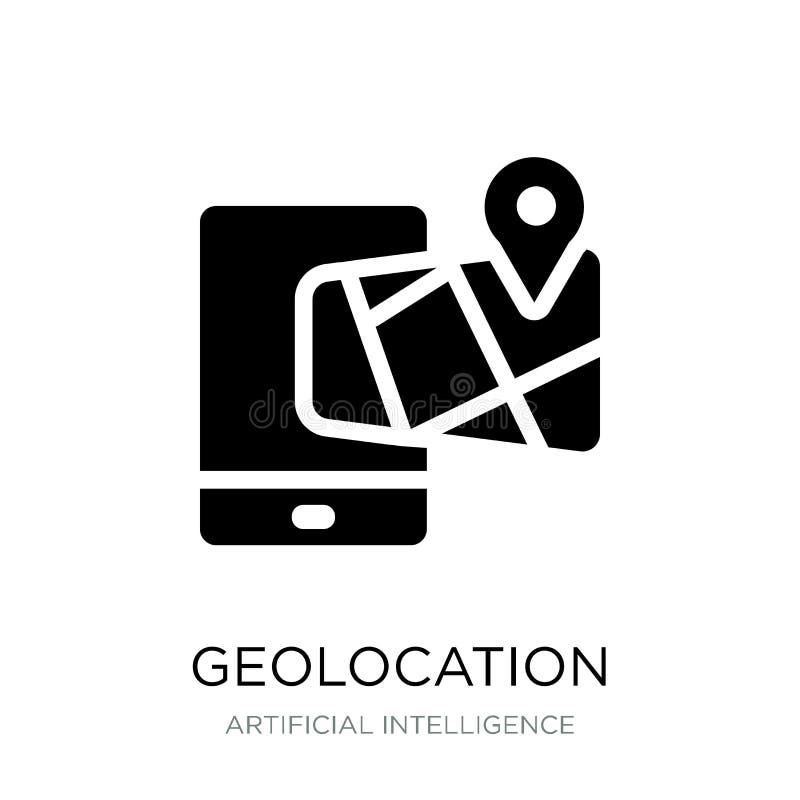 Geolocation Icon in Trendy Design Style. Geolocation Icon Isolated on ...