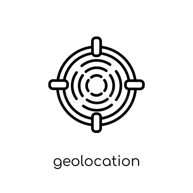 Geolocation Icon. Trendy Modern Flat Linear Vector Geolocation I Stock ...