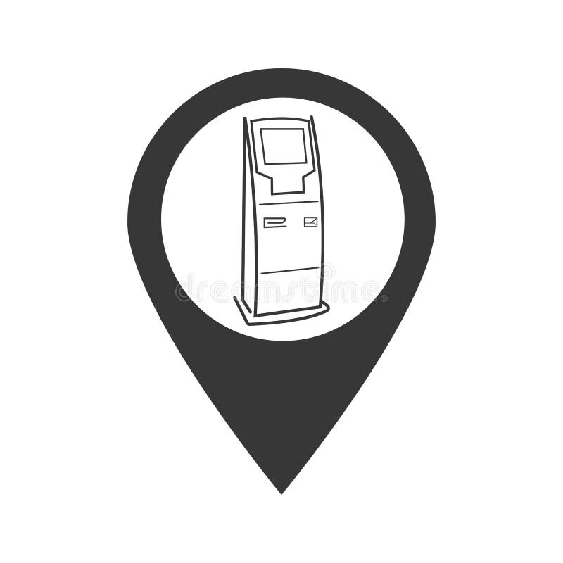 Geolocation Icon on White Background Map Pointer Icon. GPS Location ...