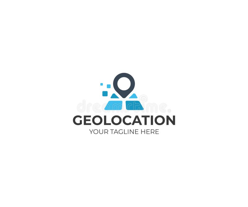 Geolocation Logo Template. Place Map Pointer Vector Design Stock Vector ...
