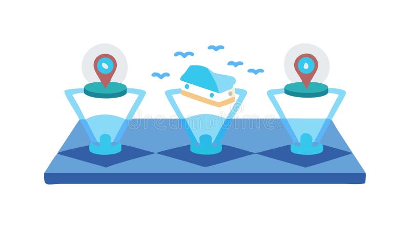 Geolocation Mapping Interface: Navigation Location Services, Vector ...