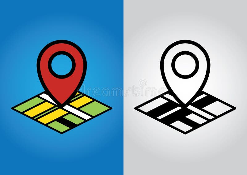 Geolocation symbol stock illustrationer. Illustration av galileo - 83048326