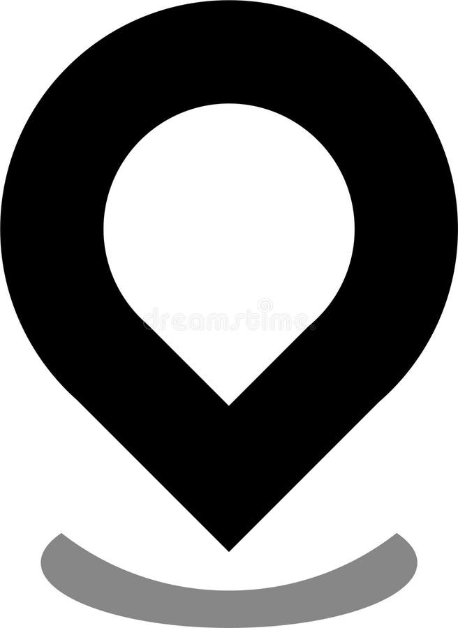Geolocation Symbol in the Form of the Letter O, on a White Background ...