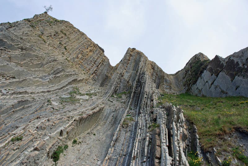 Geologic formation stock image. Image of bizkaia, mineral - 19311849
