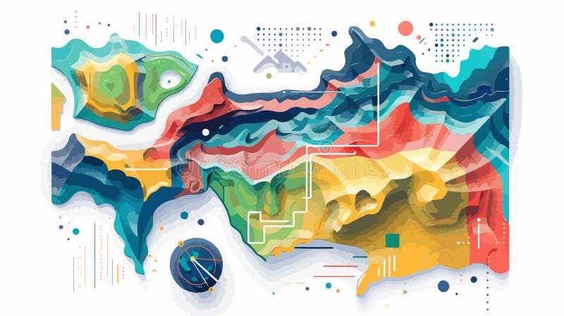 Geologic Mapping Abstract Concept Vector Illustration Stock Vector ...