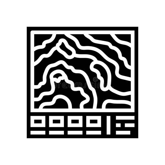 Geologic Mapping Mining Glyph Icon Vector Illustration Stock Vector ...