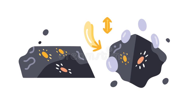 Geological Change and Rock Transformation, Vector Design Generative AI ...